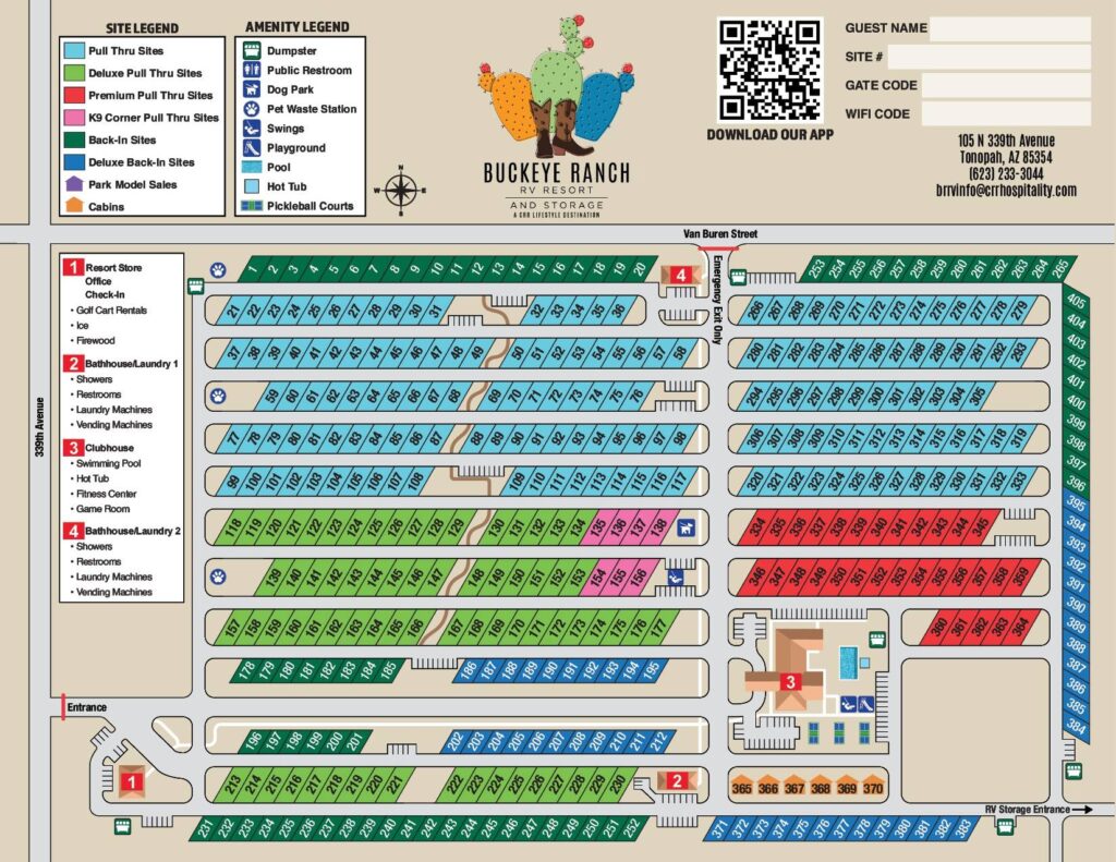 Buckeye Ranch RV Resort Site Map – Navigate Your Stay